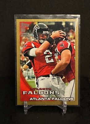 2010 Topps Football Atlanta Falcons Gold Parallel Card #16 #0890/2010 ...