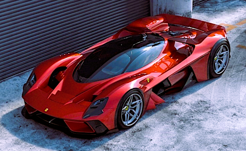 FERRARI Race Car Racing Hypercar Concept Red Custom Built LARGE 1 ...