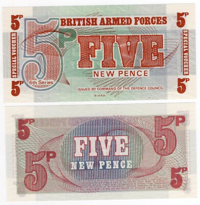GREAT BRITAIN PM-44a 5 New Pence 1972 UNC Militar Payment | eBay