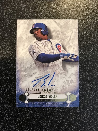 2016 Topps Tier One Jorge Soler Breakout Auto Autograph #120/199 ...