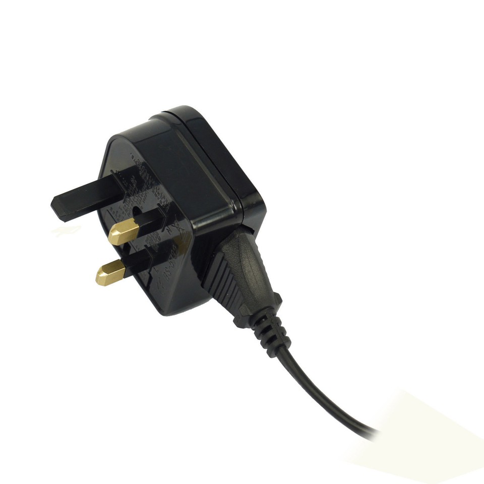 TRAVEL ADAPTER PLUG - EUROPEAN 2 PIN TO UK 3 PIN CONVERTER EU EUROPE ...