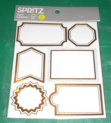 2018 Target Spritz Christmas Gift Tag Sticker Labels 36 ct. Gold Foil ...