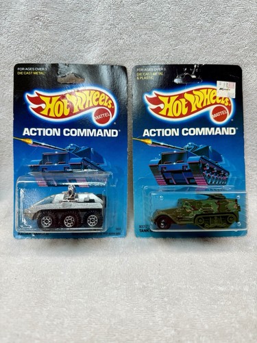 Hot Wheels action command 1986,1988 radar ranger & tank gunner new in ...