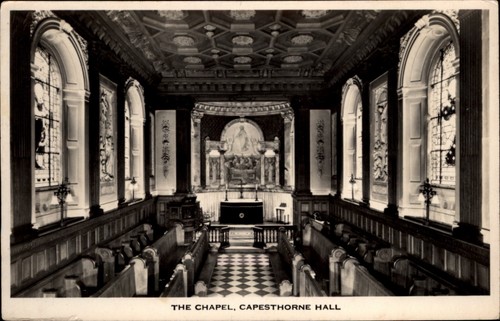 RPPC Capesthorne Hall Chapel Cheshire England vintage postcard p112 | eBay