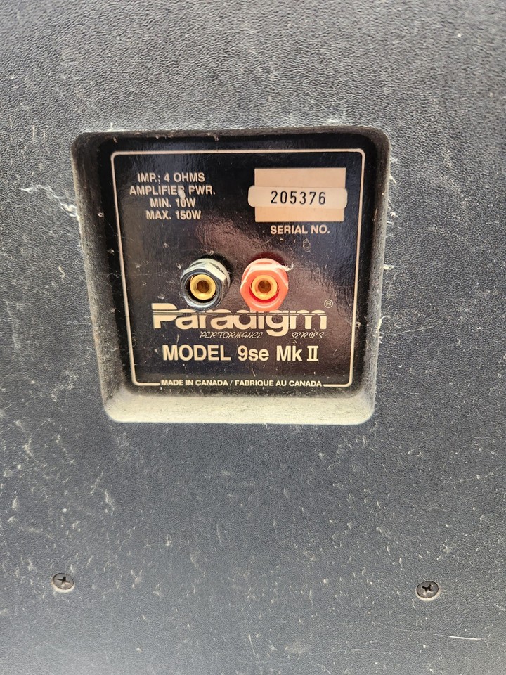 PARADIGM 9SE MKII SPEAKERS UNTESTED Local Pick Up | eBay