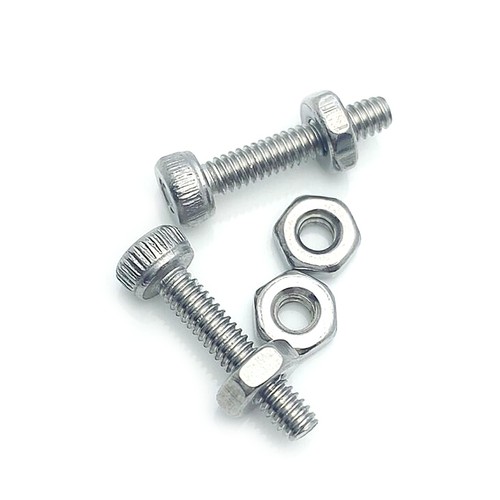 50x M2 x 10mm Hex Socket Screw Bolt Knurling DIN912 Stainless Steel Nut ...