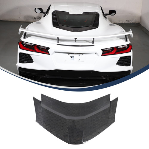 Honeycomb Carbon Fiber Rear Window Lower Trim Cover For Corvette C8 ...