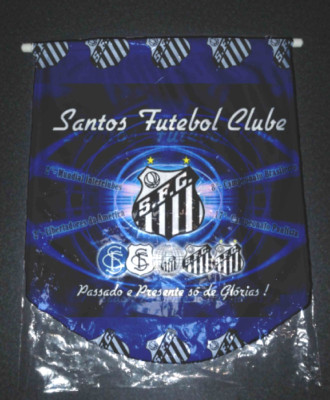 SANTOS F.C. - BRAZIL - Pennant - (7) - Flag - Fabric - New - Size 40 cm ...