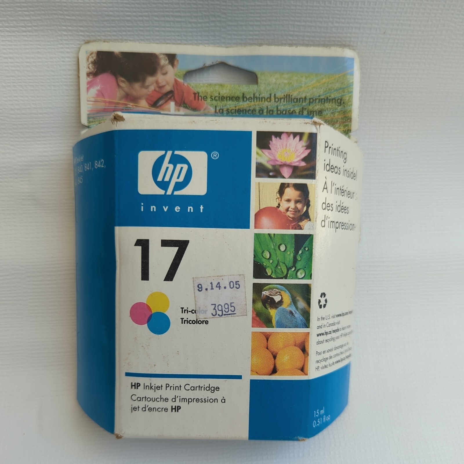 Genuine HP 17 Tri-Color Ink Cartridge Expired Deskjet 825 840-843 845 ...