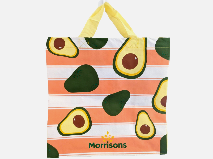 Morrisons Fruit Veg Tote bag Eco Shoulder Short Handle Shopping Bag For ...