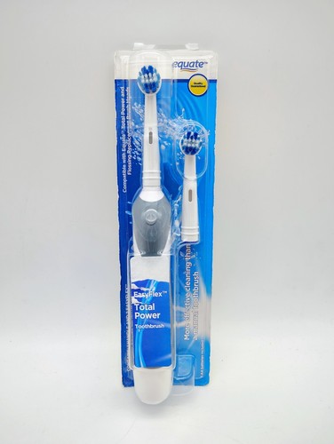 Equate Easyflex Total Power Battery Toothbrush, Includes 2 Replacement ...