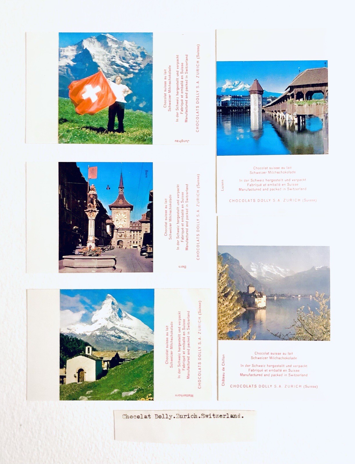 Vintage 1994 Dolly SWiSS ALPS Candy Bar Wrapper Lot of 5 SWITZERLAND e1 ...