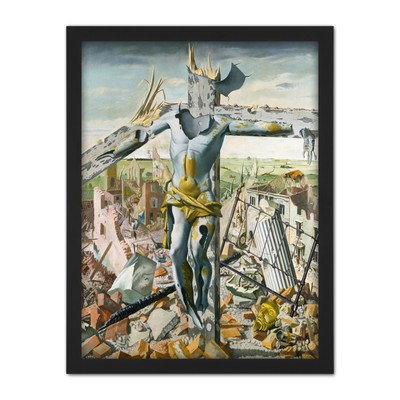 Blyth Image Man Christ Allegory War WWII Painting Large Framed Art ...
