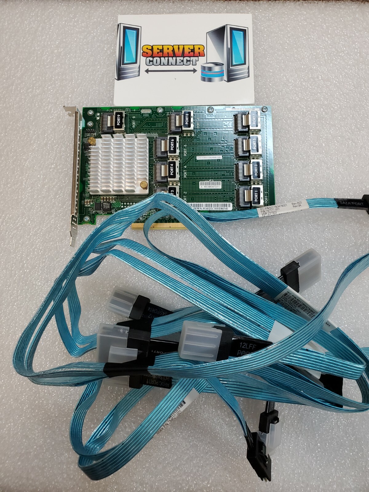 727250-B21 HP 12GB G9 SAS DL380 EXPANDER CARD + cables---- 761879-001 ...