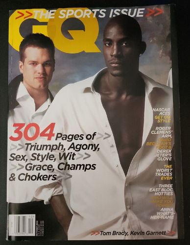 GQ Men's Magazine October 2002 Tom Brady Kevin Garnett Roger Clemens ...