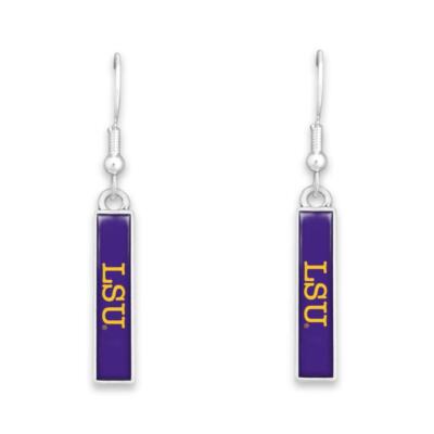 LSU Tigers Nameplate Earrings Jewelry Gift Licensed Louisiana State ...