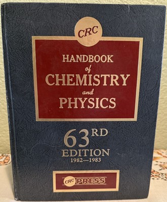 Robert C Weast / CRC Handbook of Chemistry and Physics 63rd Edition ...
