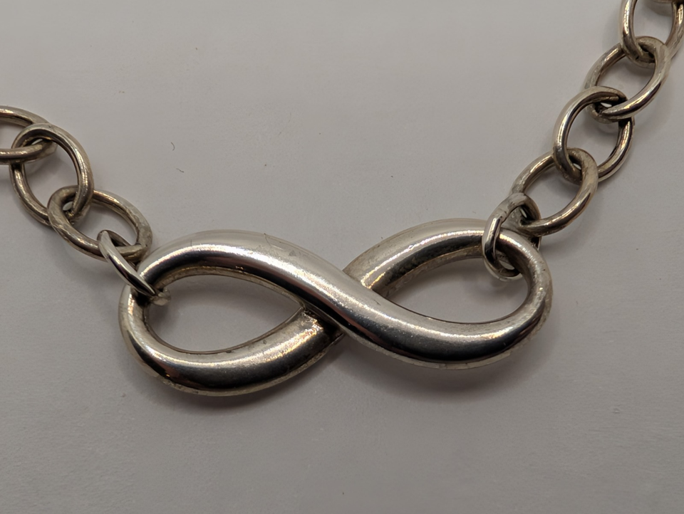 Tiffany & Co. Sterling Silver 925 Infinity Chain Necklace - 18" | eBay