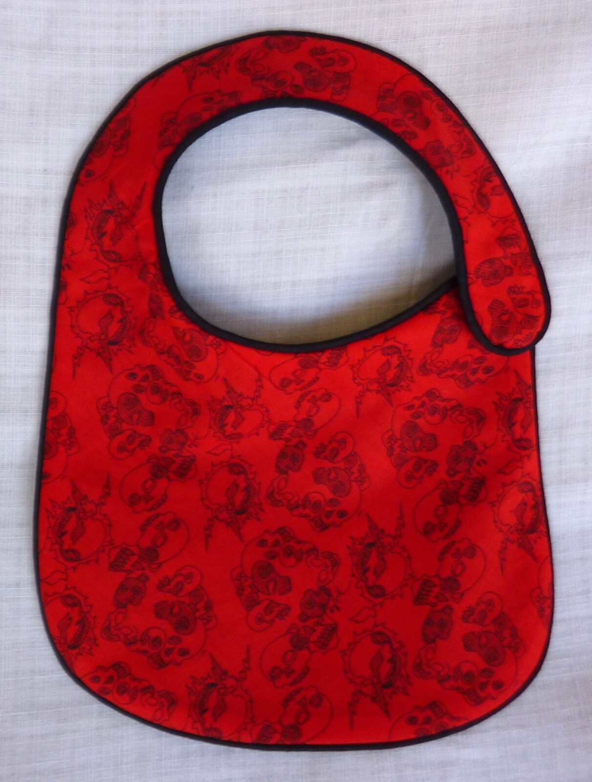 Red and Black Skulls Baby Bib - Sample Sale | eBay