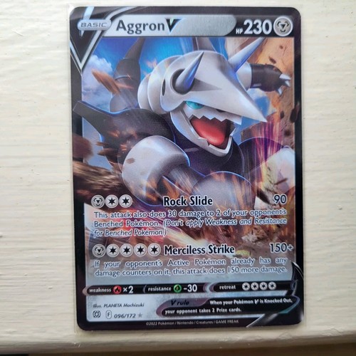 Pokémon TCG Aggron V Brilliant Stars 096/172 Holo Ultra Rare | eBay