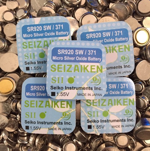 5 X Seiko Watch Cell Battery Seizaiken 371 SR920SW Silver Oxide 1.55v ...
