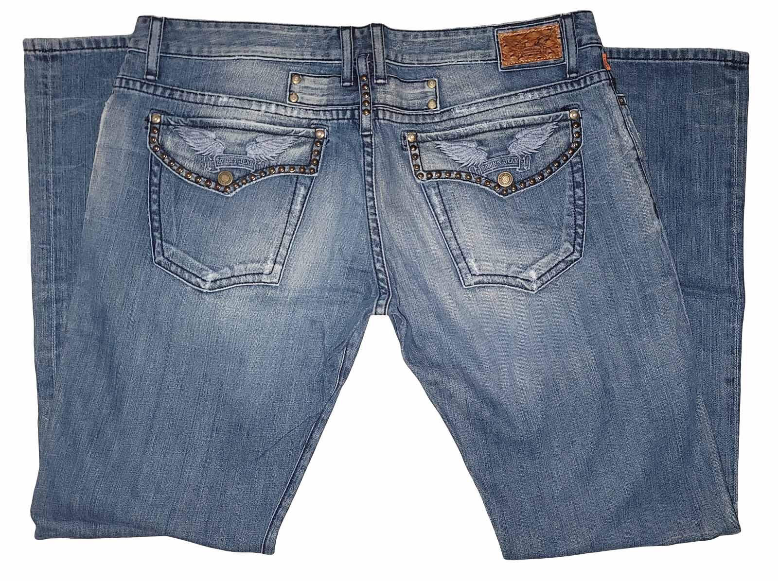 New Mens Robins Jeans D5030 Back Flap Pocket Studded Straight Leg Jeans ...