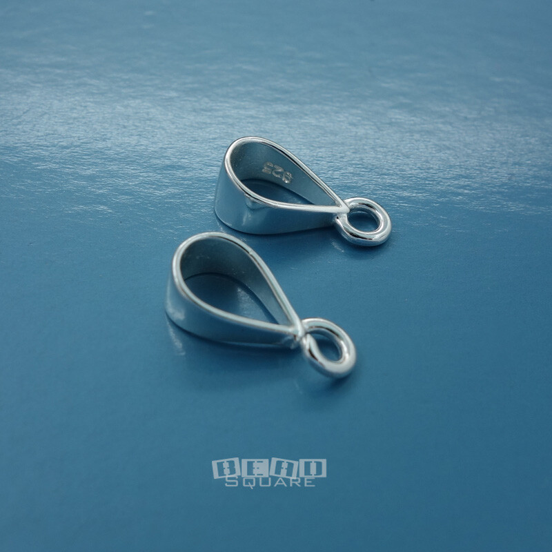 Sterling Silver Smooth Simplicity Pendant Bail Connector Open Loop ...
