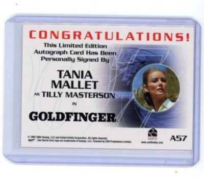 Tania Mallet Tilly Masterson Tania Mallet Death: Goldfinger Actress