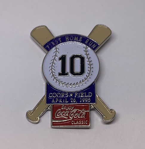 Colorado Rockies MLB Coors Field First Home Run 1995 Coca Cola Lapel ...