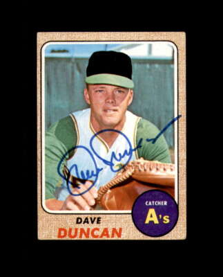 Dave Duncan Hand Signed 1968 Topps Oakland Athletics Autograph | eBay
