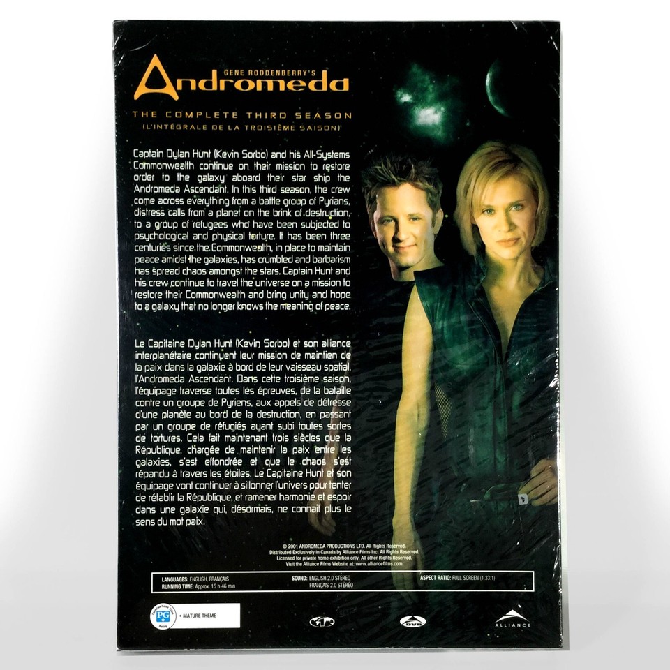 Andromeda - The Complete 3rd Season (6-Disc DVD, 2011, Full Screen ...