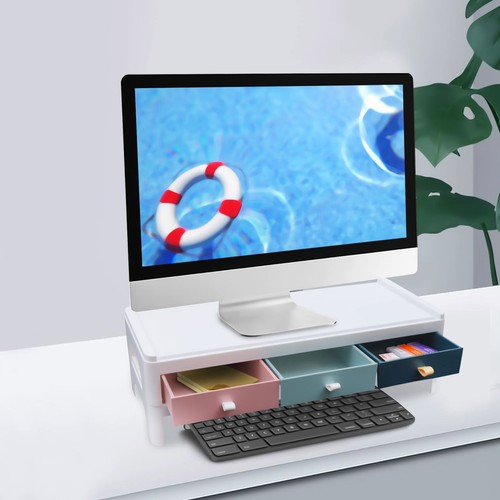 Computer Desktop Monitor Stand Laptop TV Display Screen Riser Shelf ...