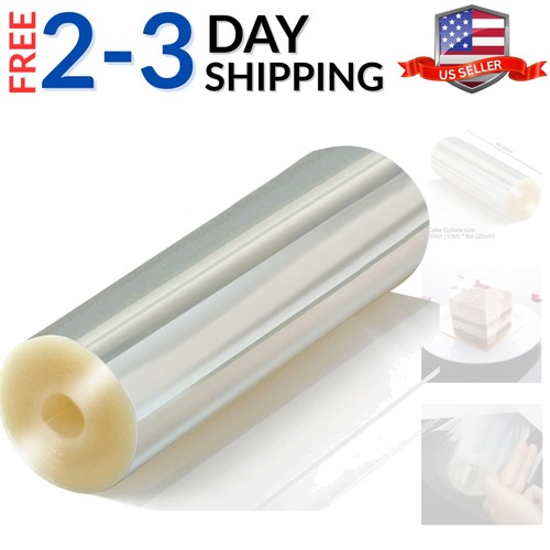 Clear Cake Collars 8x394in Plastic Rolls for Decorating Baking Mousse ...