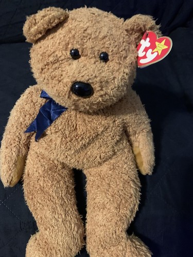 Ty Beanie Buddies Collection Fuzz the Teddy Bear 1999 Plush Stuffed ...