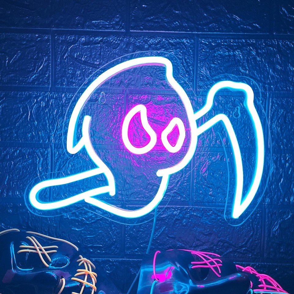 Ghost Neon Sign, Halloween Grim Reaper Neon Light for Wall Decor, LED ...