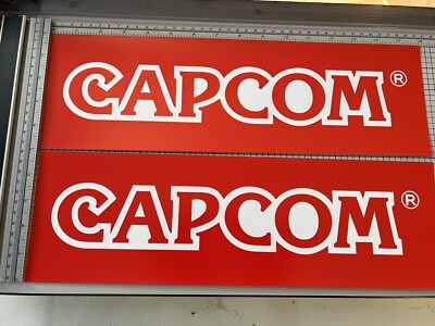 Capcom Red Arcade Side Art Sticker Pair 11.5” x 6.5” | eBay