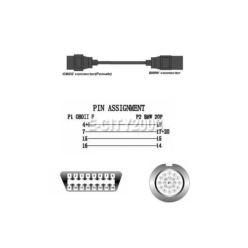 OBD1 OBD Pinout Serial Pinout Cable And Connector, 48% OFF