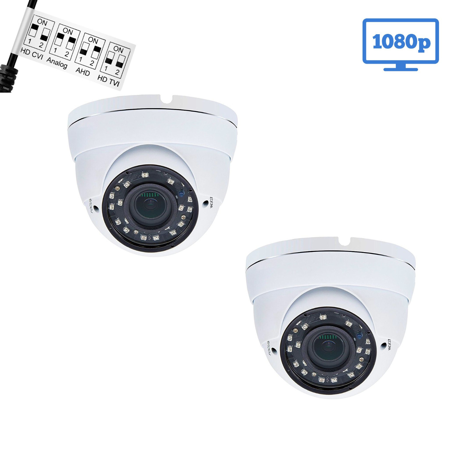 Evertech 1080p Indoor Outdoor Dome Eyeball CCTV Surveillance Security ...