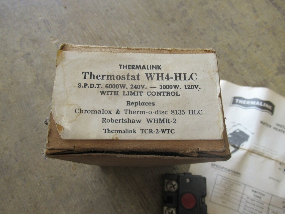 Thermalink Thermostat WH4-HLC NEW With Limit Control With Box | eBay