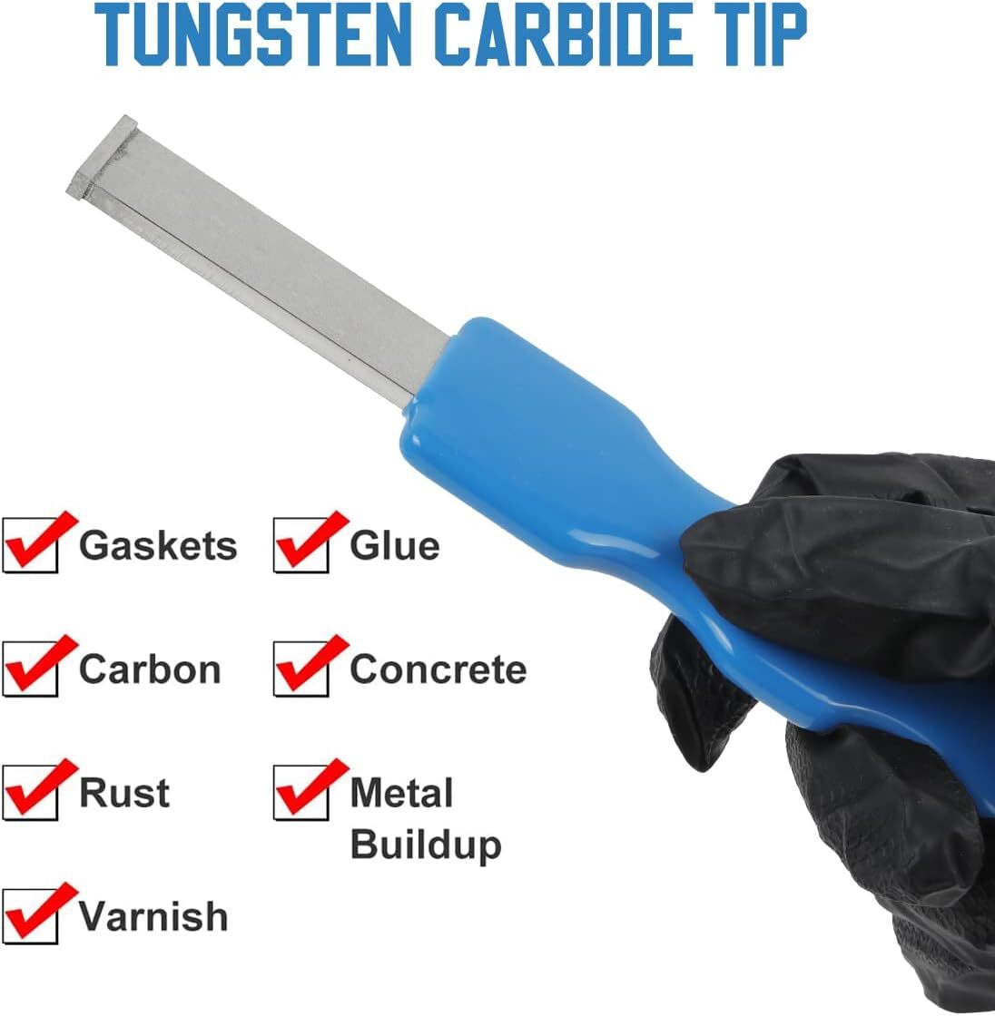 2pc Carbide Scraper Set Gasket Scraper Carbon Steel Blade Super Scraper ...