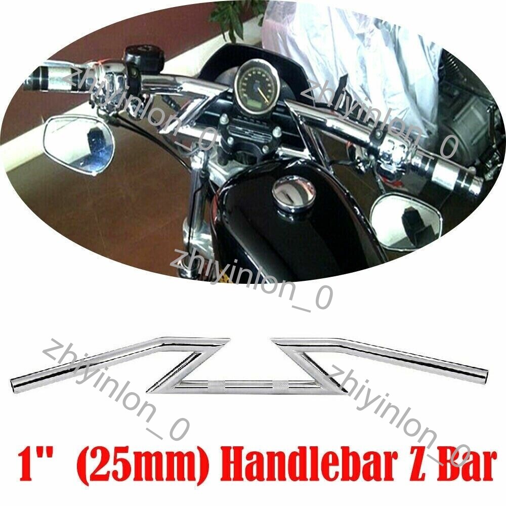 Chrome 1'' Drag Z Bar Handlebar For Suzuki Boulevard M109R C50T C90T ...