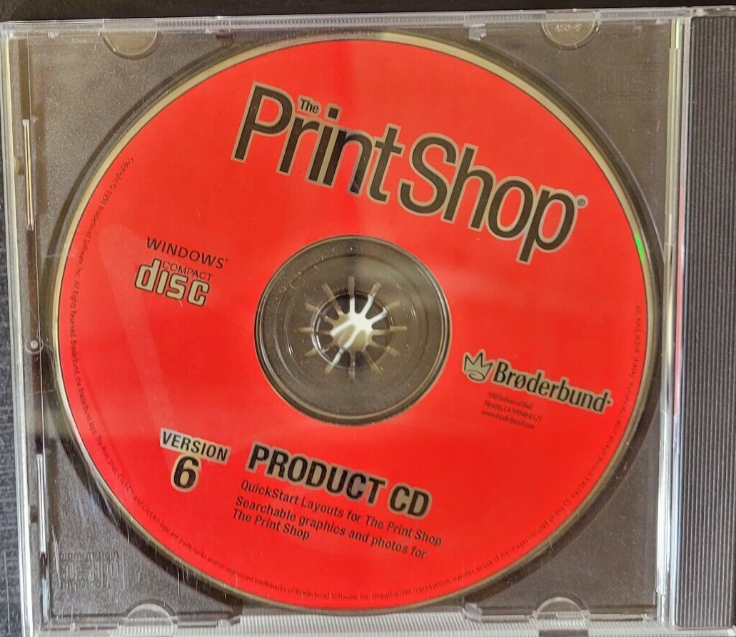 1998 Broderbund Print Shop Version 6 Windows Vtg PC Software CD-Rom | eBay