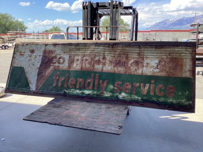 porcelain tin sign VERY LARGE Conoco. Products friendly service 10ft ...