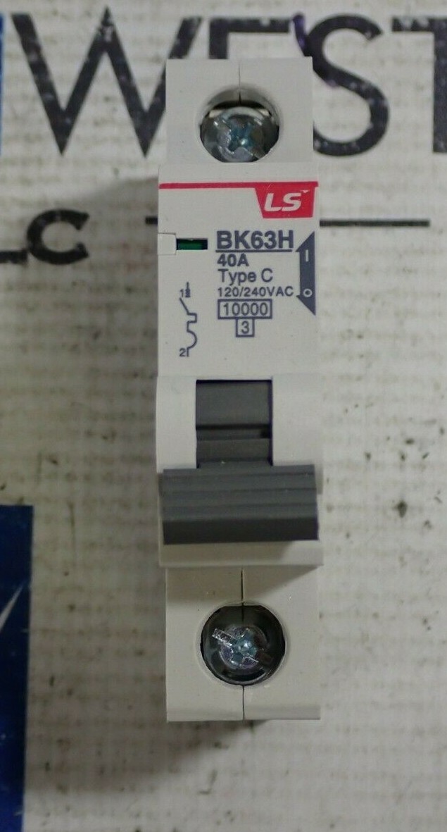 1 NEW LS ELECTRIC BK63H C Curve 1P Din Rail C40A 40 Amp 120/240v ...