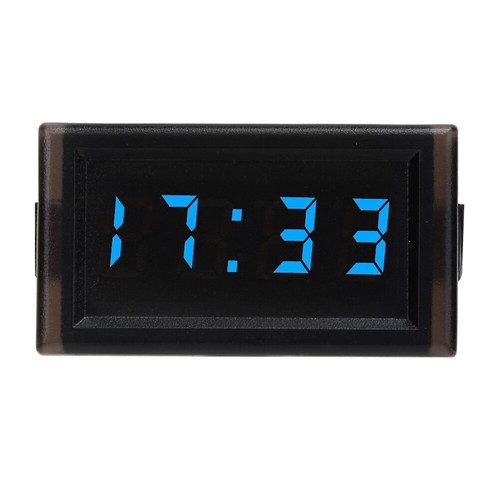 ・Blue DC4.5-30V Waterproof Dustproof Car Electronic Clock LED Digital ...