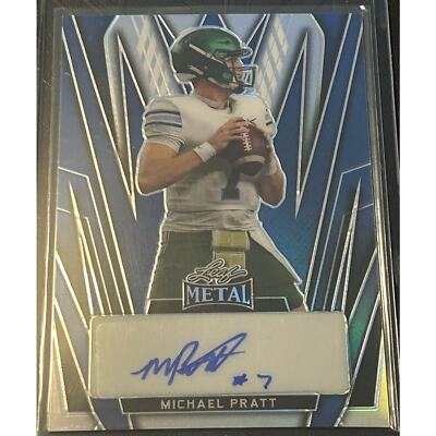 2024 Leaf Metal Football Michael Pratt Autograph Blue 5/9 #BA-MP1 ...