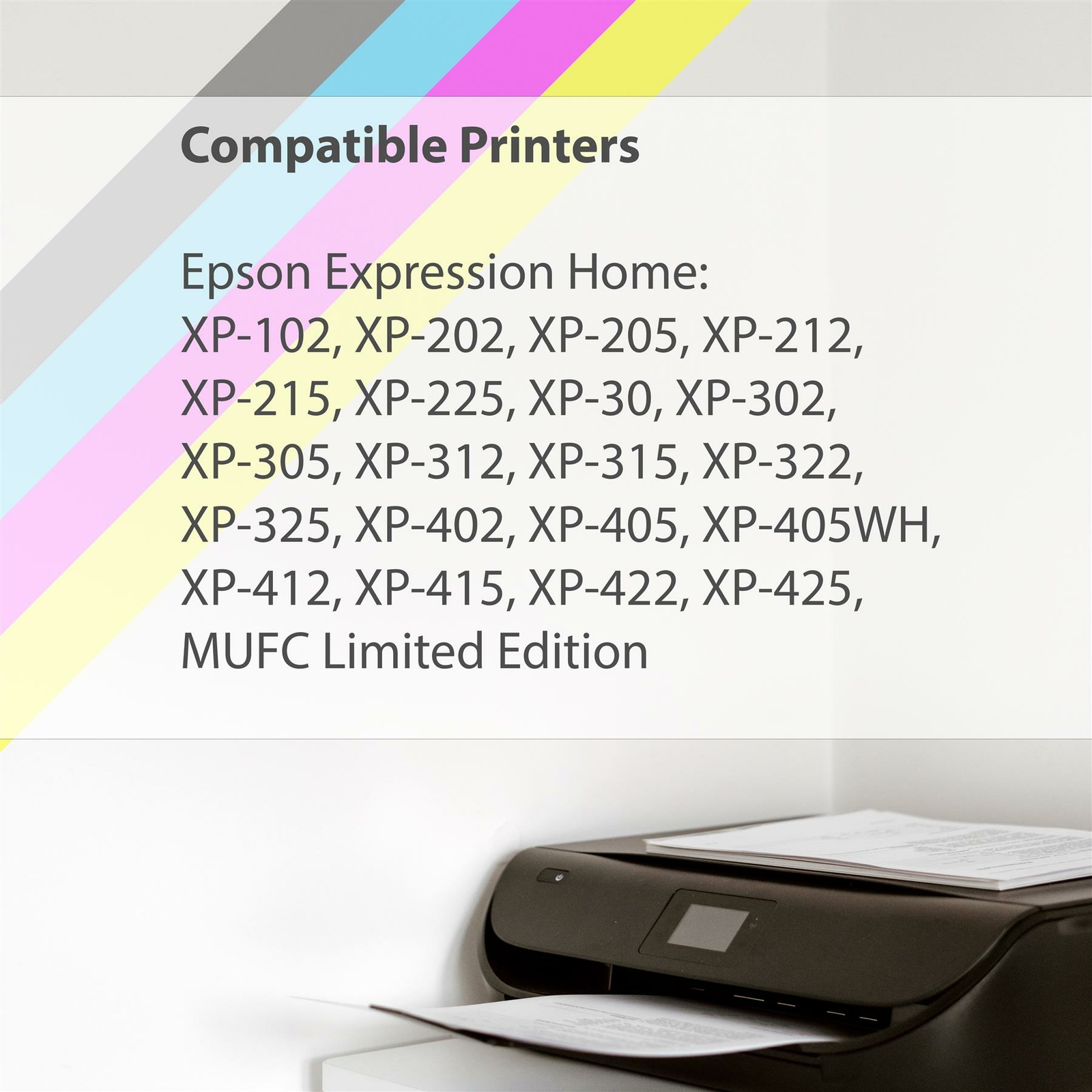 4 Cartucce d'inchiostro (Set) per Epson Expression XP-102 XP-212 XP-225 ...