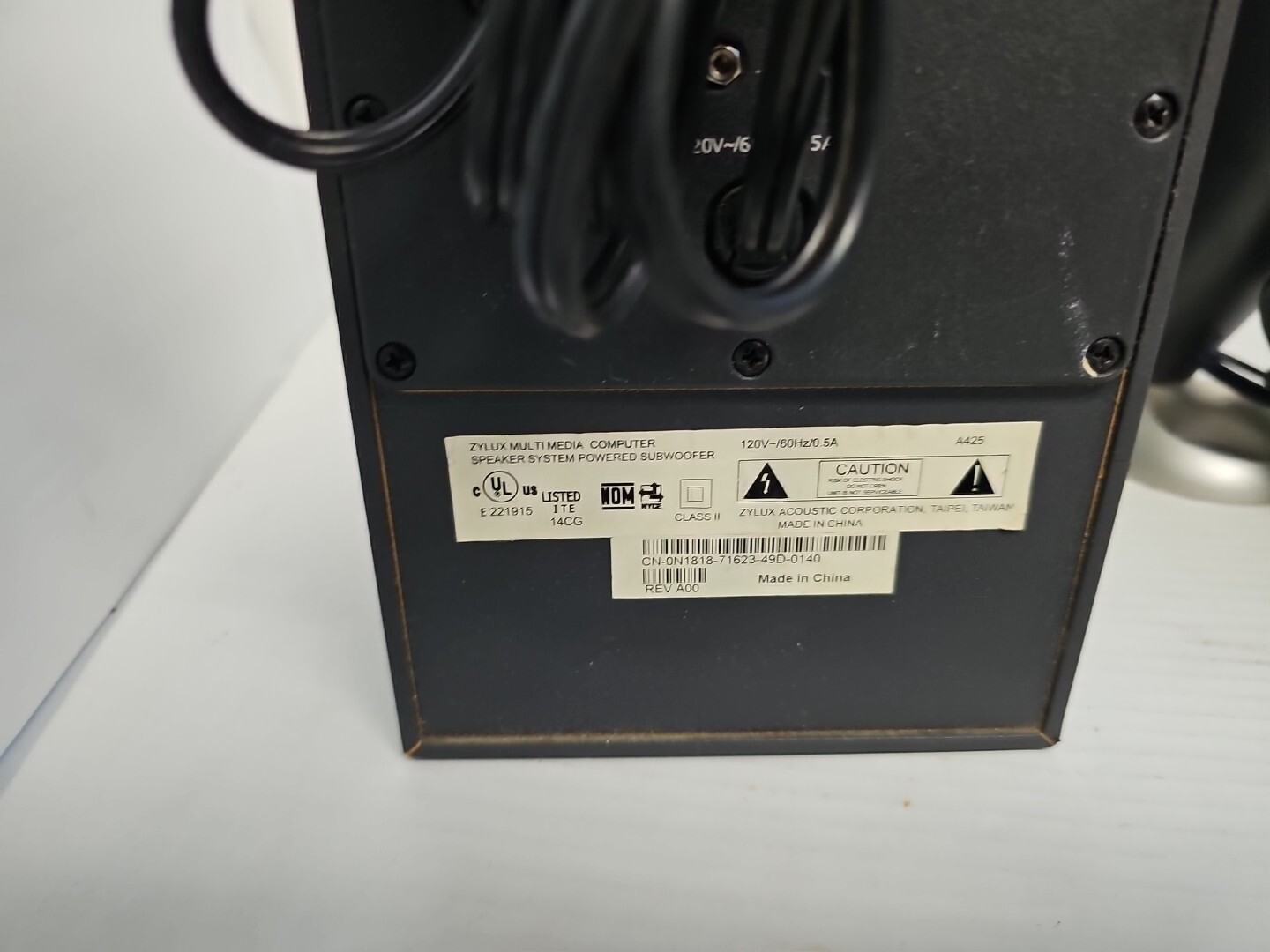 Dell Zylux A425 Multimedia Computer Speaker System W/ Powered Subwoofer ...