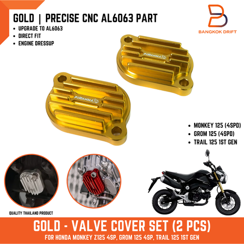 PAIR GOLD VALVE COVER GUARD TRIM FOR HONDA MSX125 GROM 125 4SPEED CT125 ...