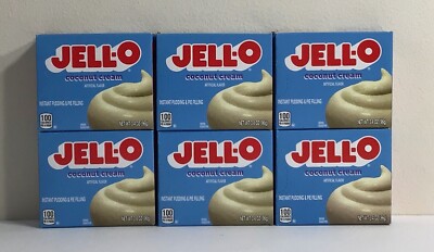 6 Boxes - Jello Coconut Cream - Instant Pudding Mix 3.4 oz FREE ...